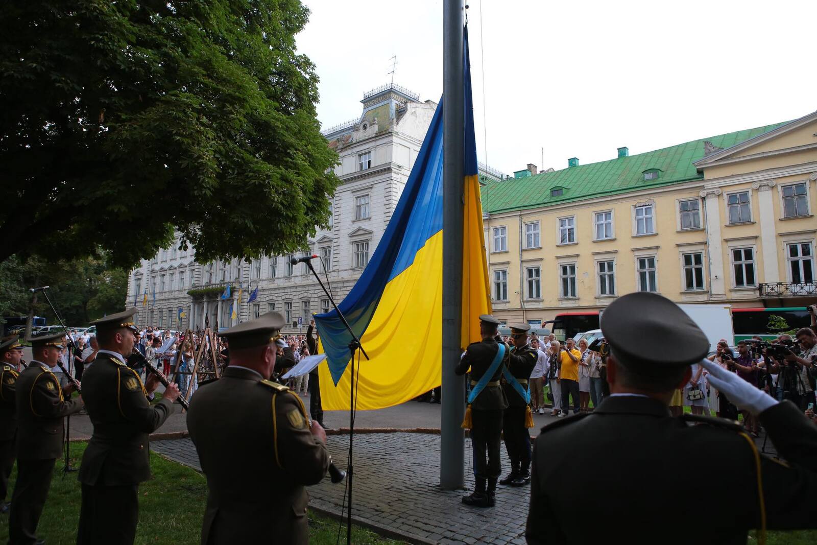 On the occasion of the Day of Ukrainian Statehood, the State Flag of ...